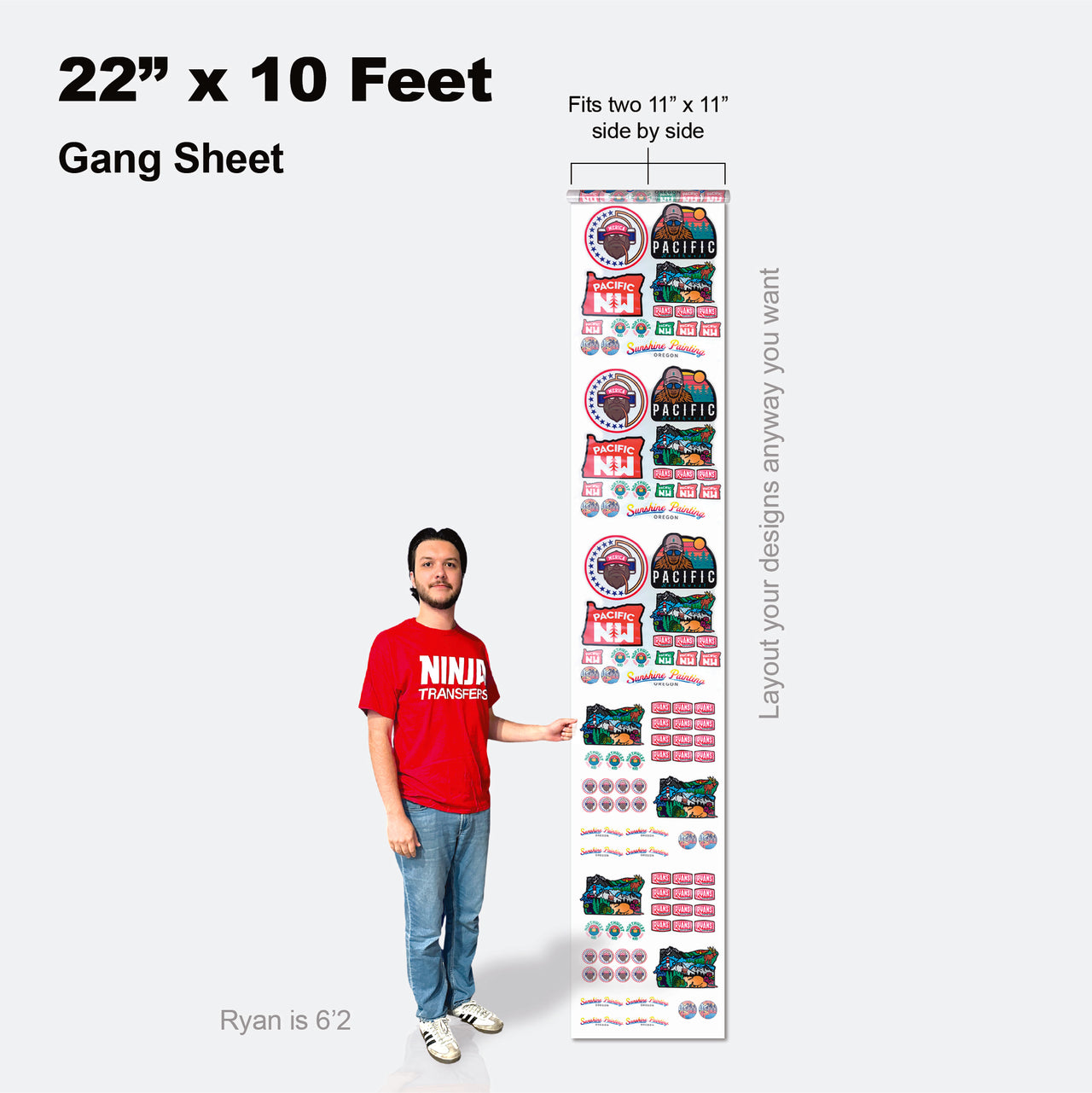Build Your Own DTF Gang Sheet - 24 Hour Free Shipping
