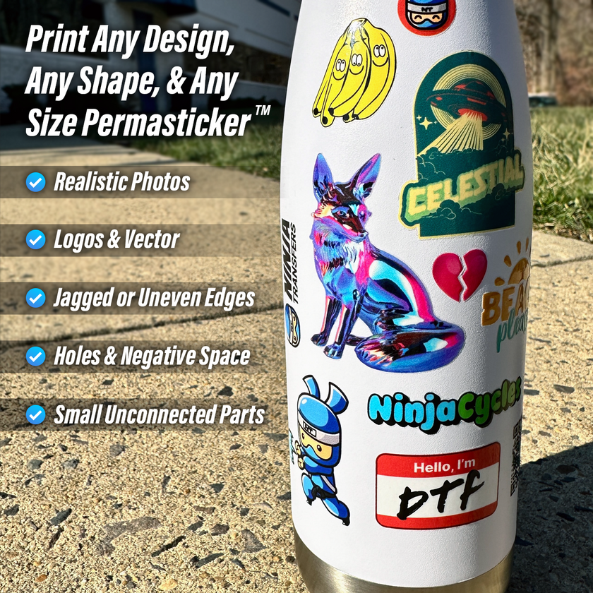 UV DTF PermaStickers | Vibrant & Durable UV DTF Stickers & Decals
