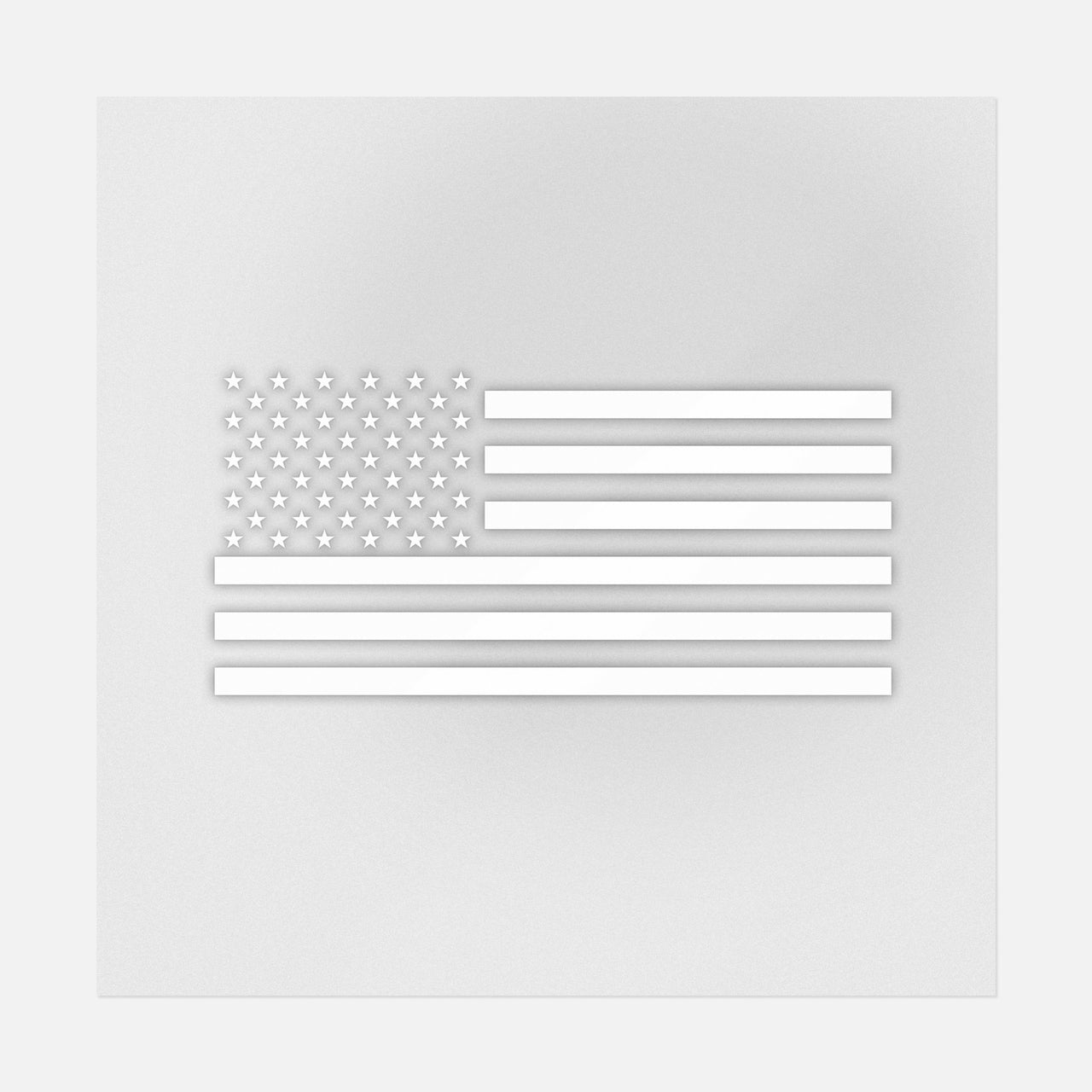 All White American Flag | DTF Transfers Ready To Press