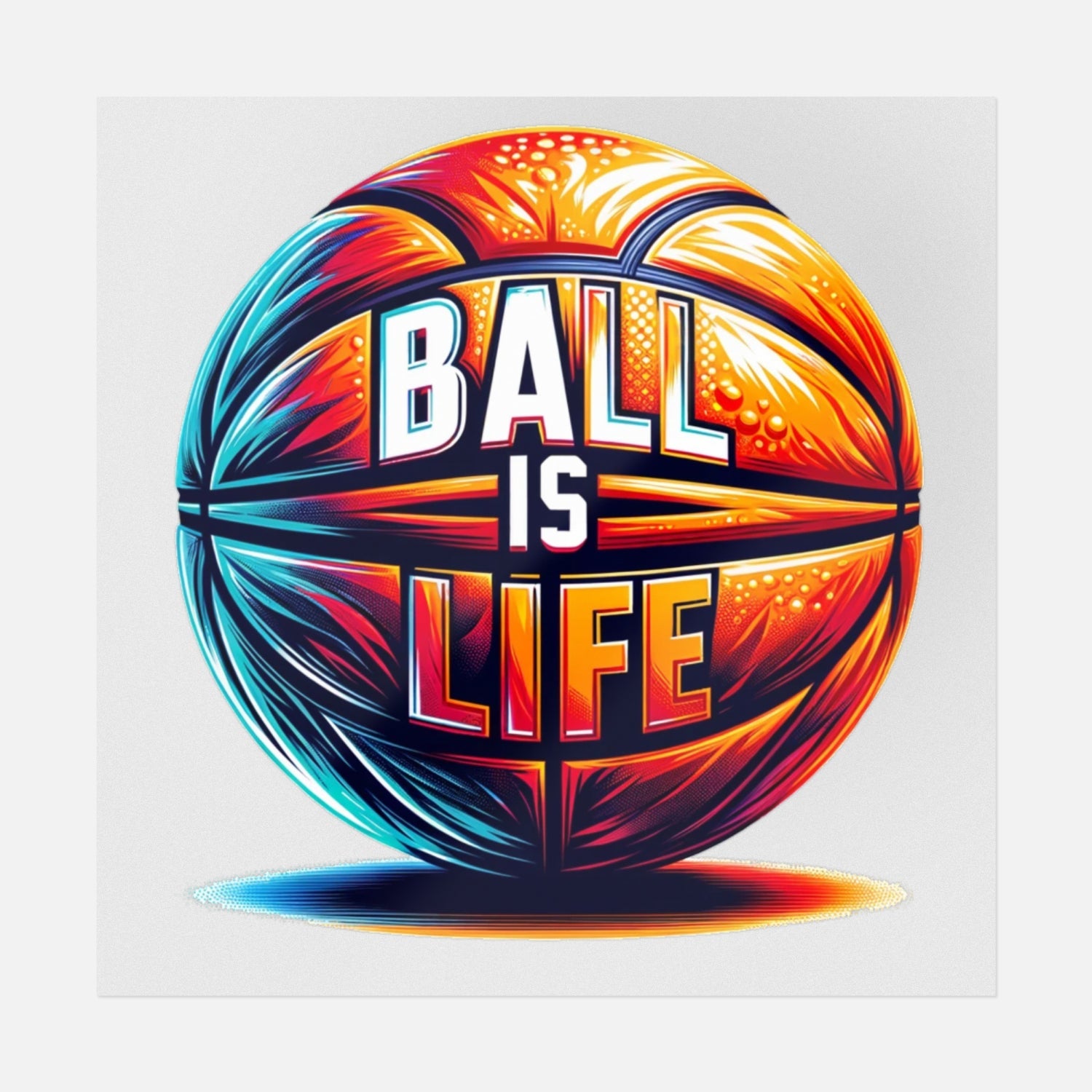 Ball Is Life Portrait | Basketball Ready-to-Press DTF Transfers