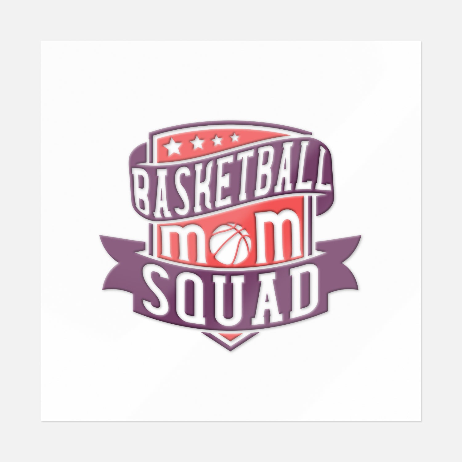Basketball Mom Squad Sticker | UV DTF Transfer Stickers
