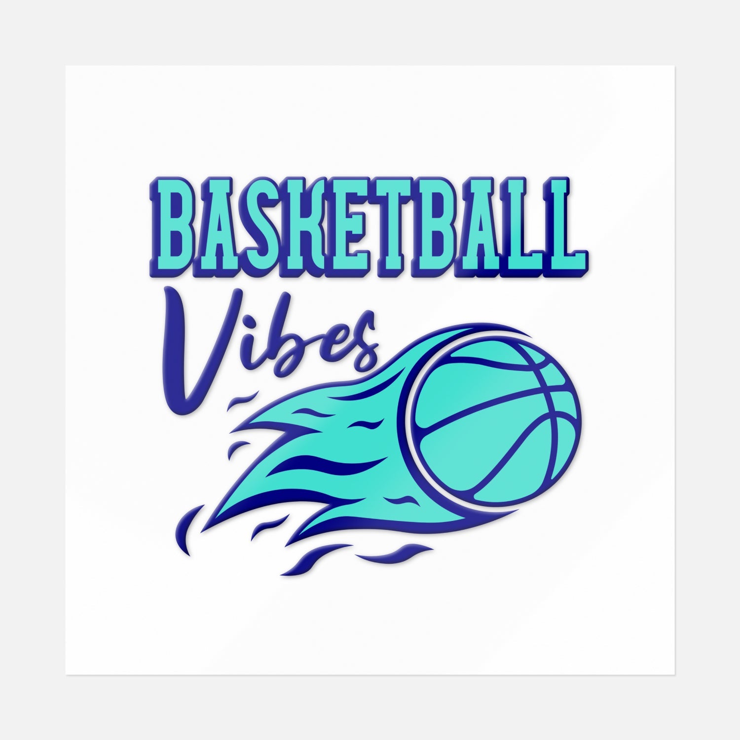 Basketball Vibes Sticker | UV DTF Transfer Stickers