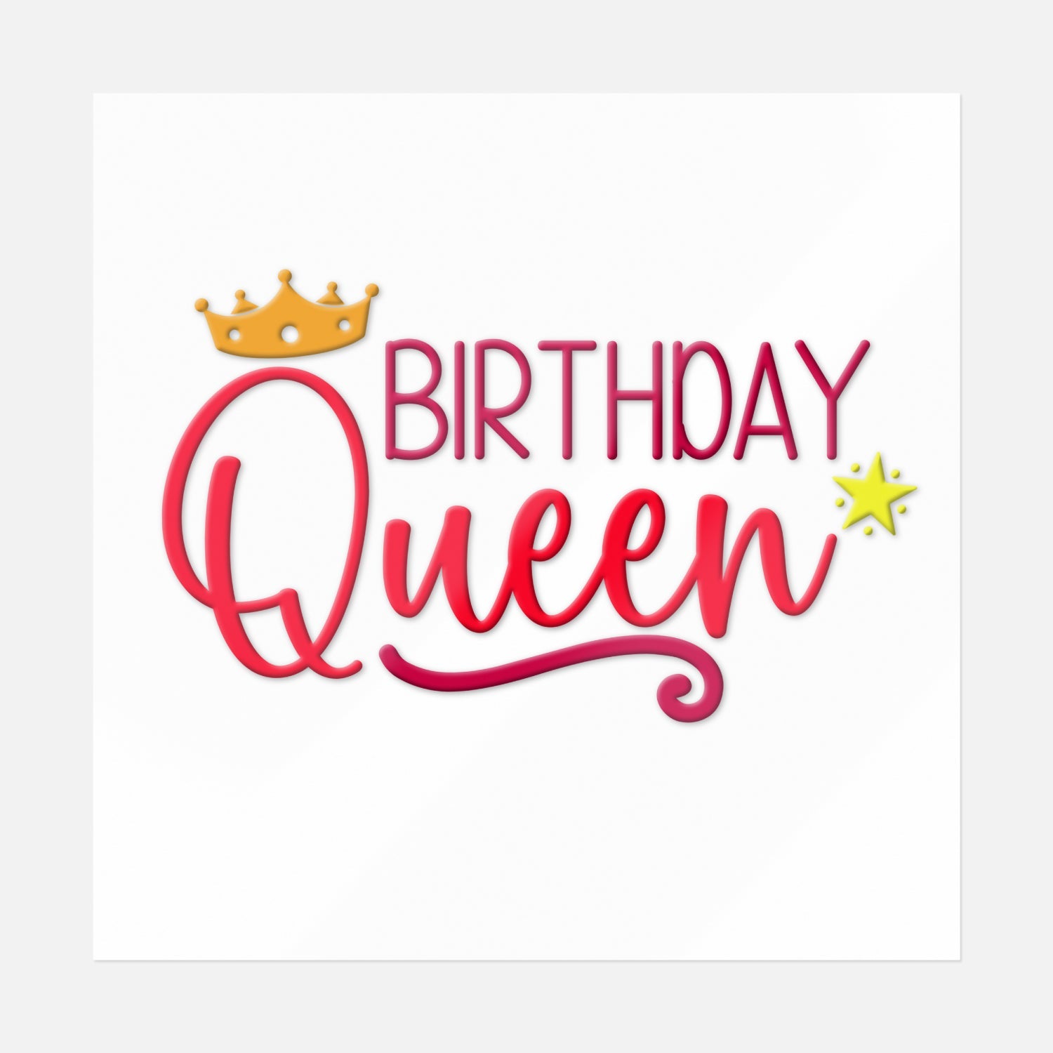 Birthday Queen Sticker | UV DTF Transfer Stickers