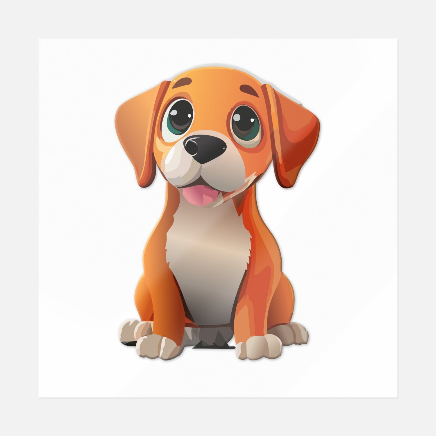 Bubbly Dog Sticker | UV DTF Transfer Stickers