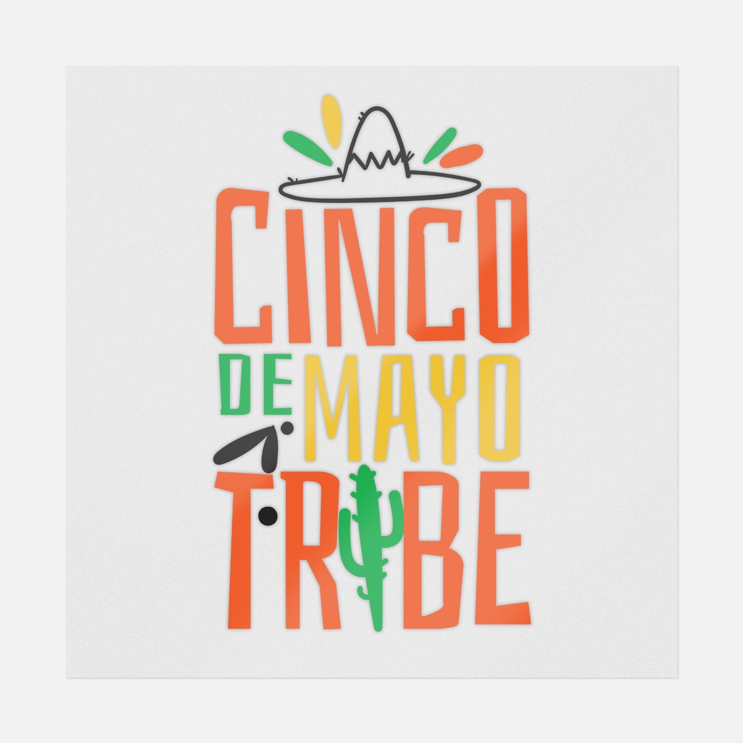 Cinco De Mayo Tribe Colorful | Cinco De Mayo Ready-to-Press DTF Transfers