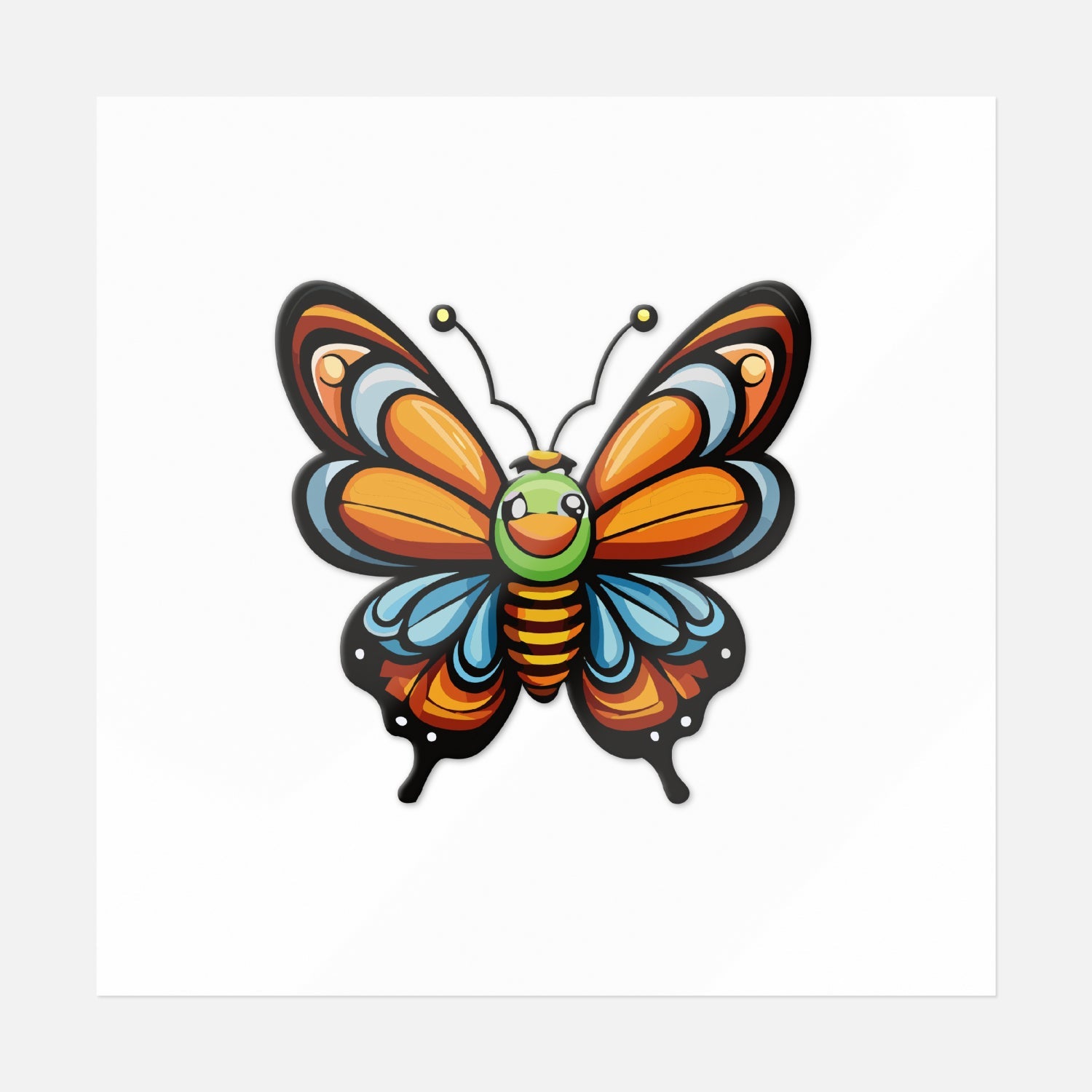 Cute Cocoon Butterfly Sticker | UV DTF Transfer Stickers