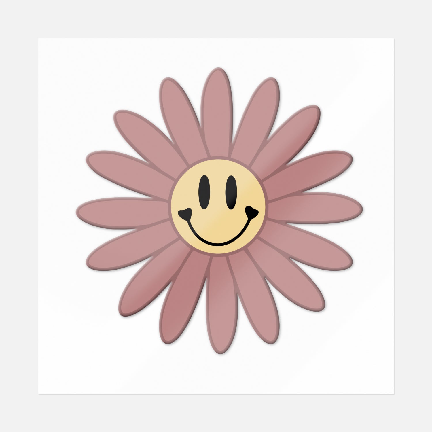 Daisy Smiley Sticker | UV DTF Transfer Stickers