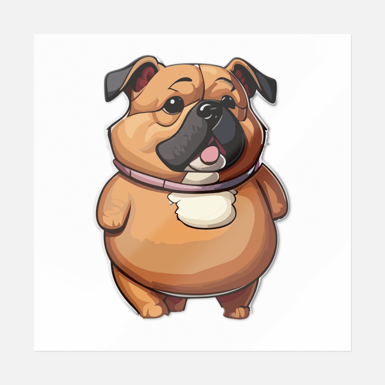 Fluffy Dog Sticker | UV DTF Transfer Stickers