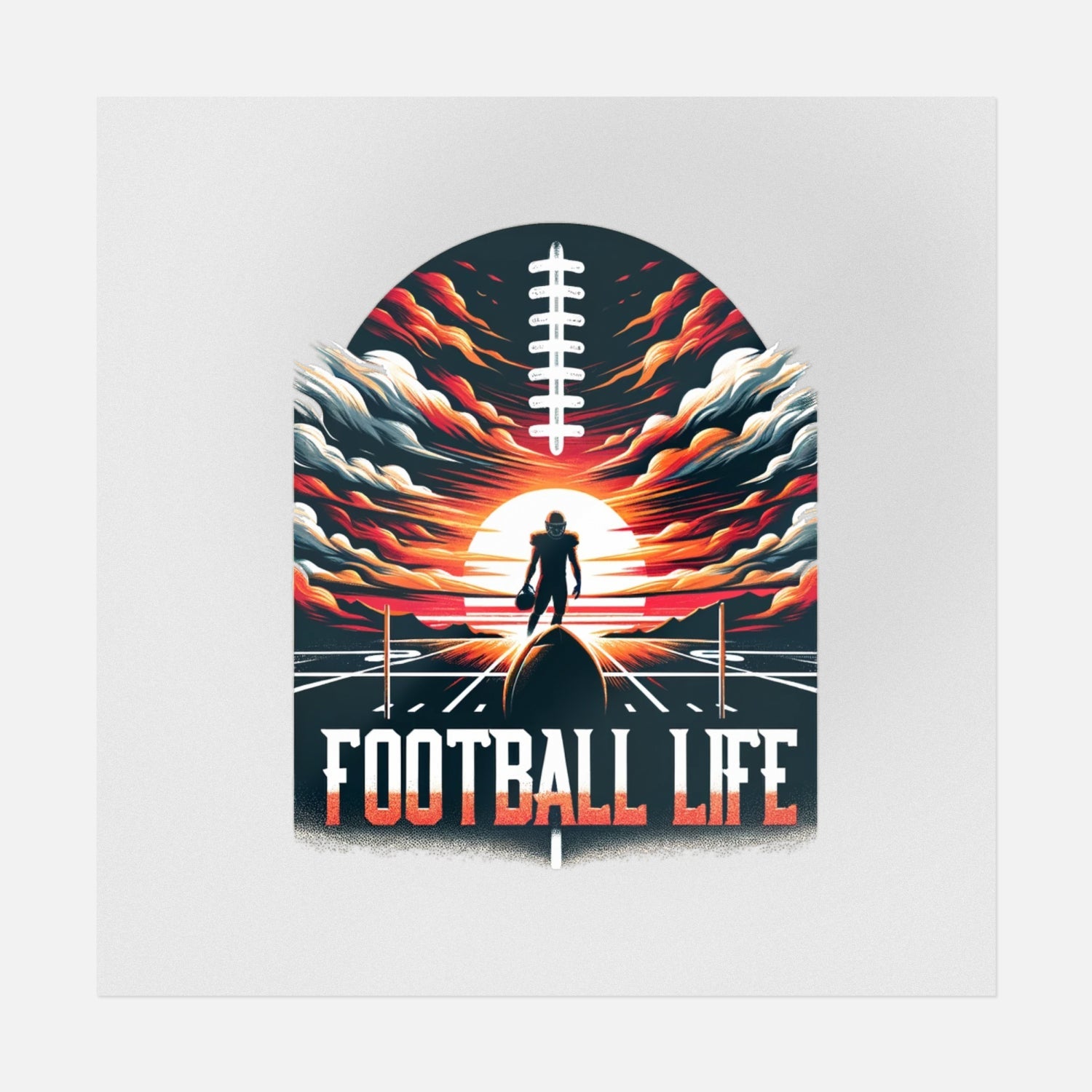 Football Life Flat Art | Football Ready-to-Press DTF Transfers