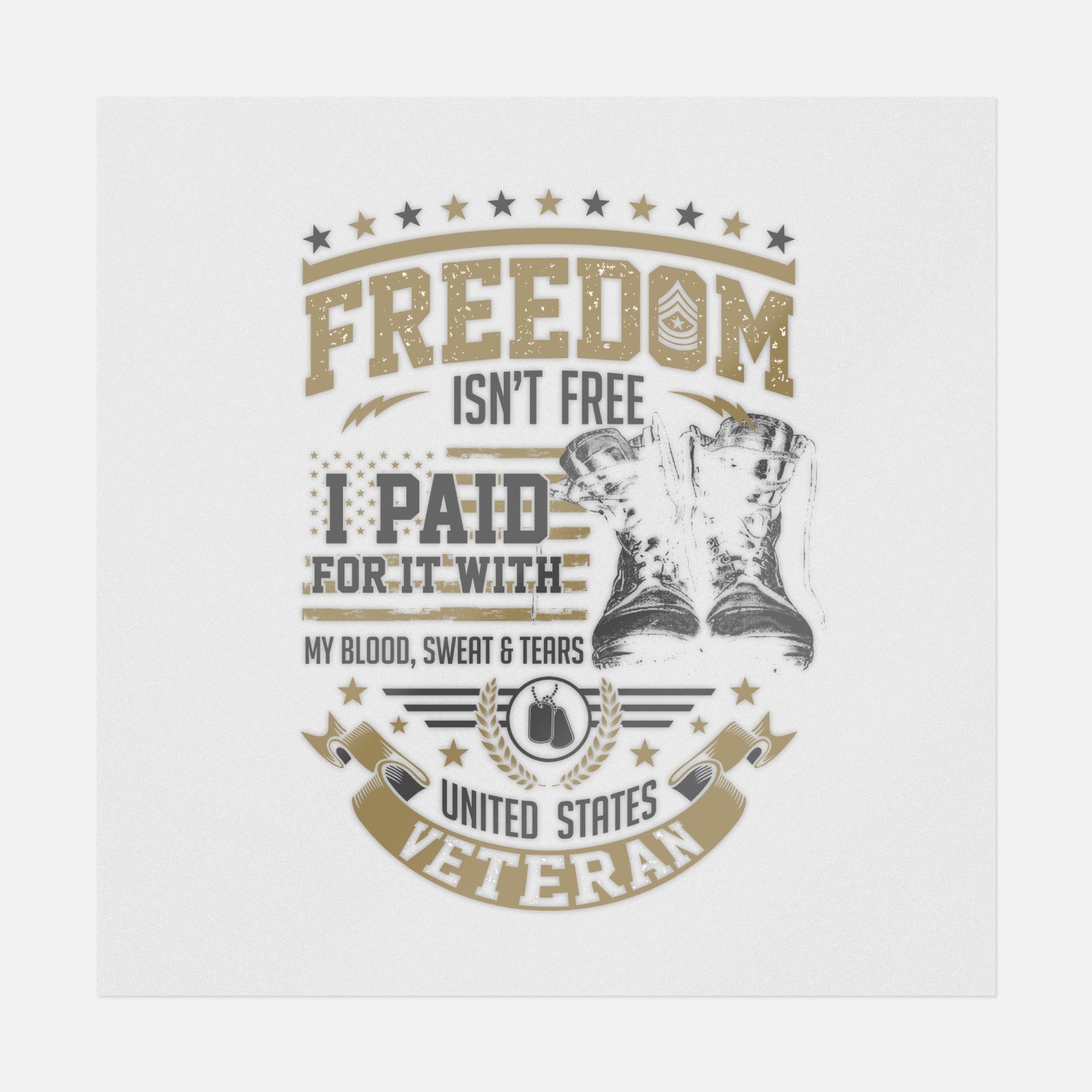 Freedom Isn't Free | Veterans Ready-to-Press DTF Transfers