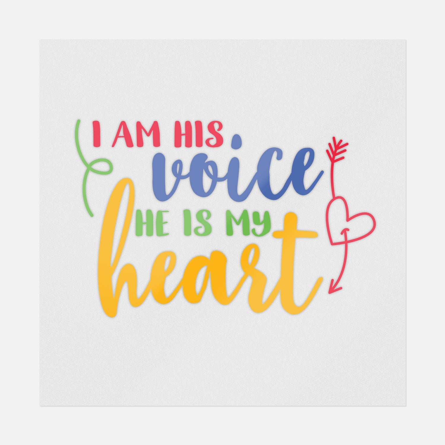 I Am His Voice, He Is My Heart | Autism Awareness Ready-to-Press DTF ...
