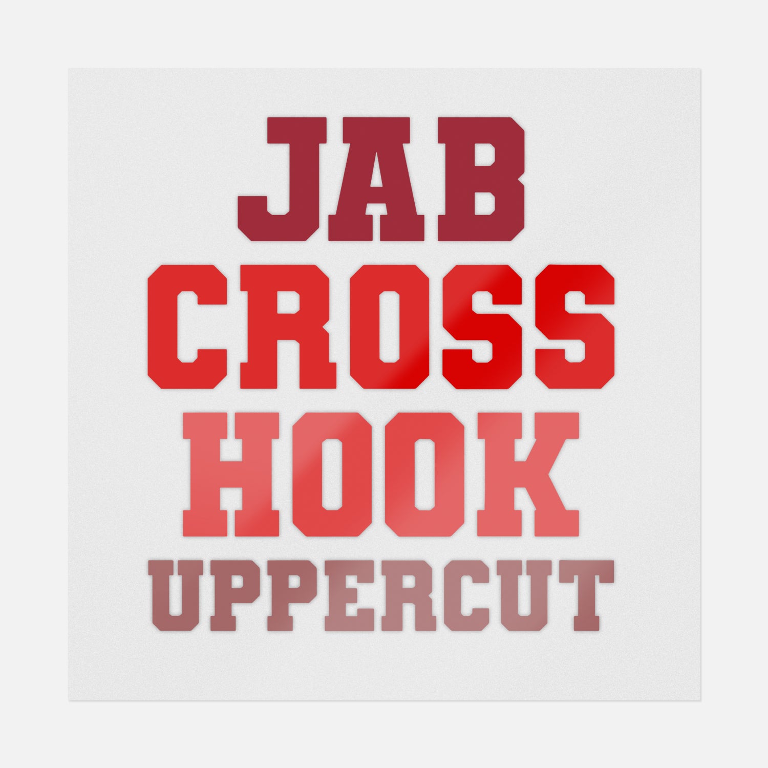 Jab Cross Hook Uppercut | Boxing Ready-to-Press DTF Transfers