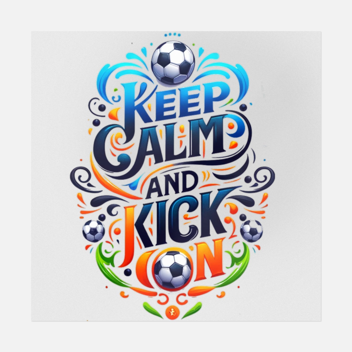 Keep Calm And Kick On | Soccer Ready-to-Press DTF Transfers