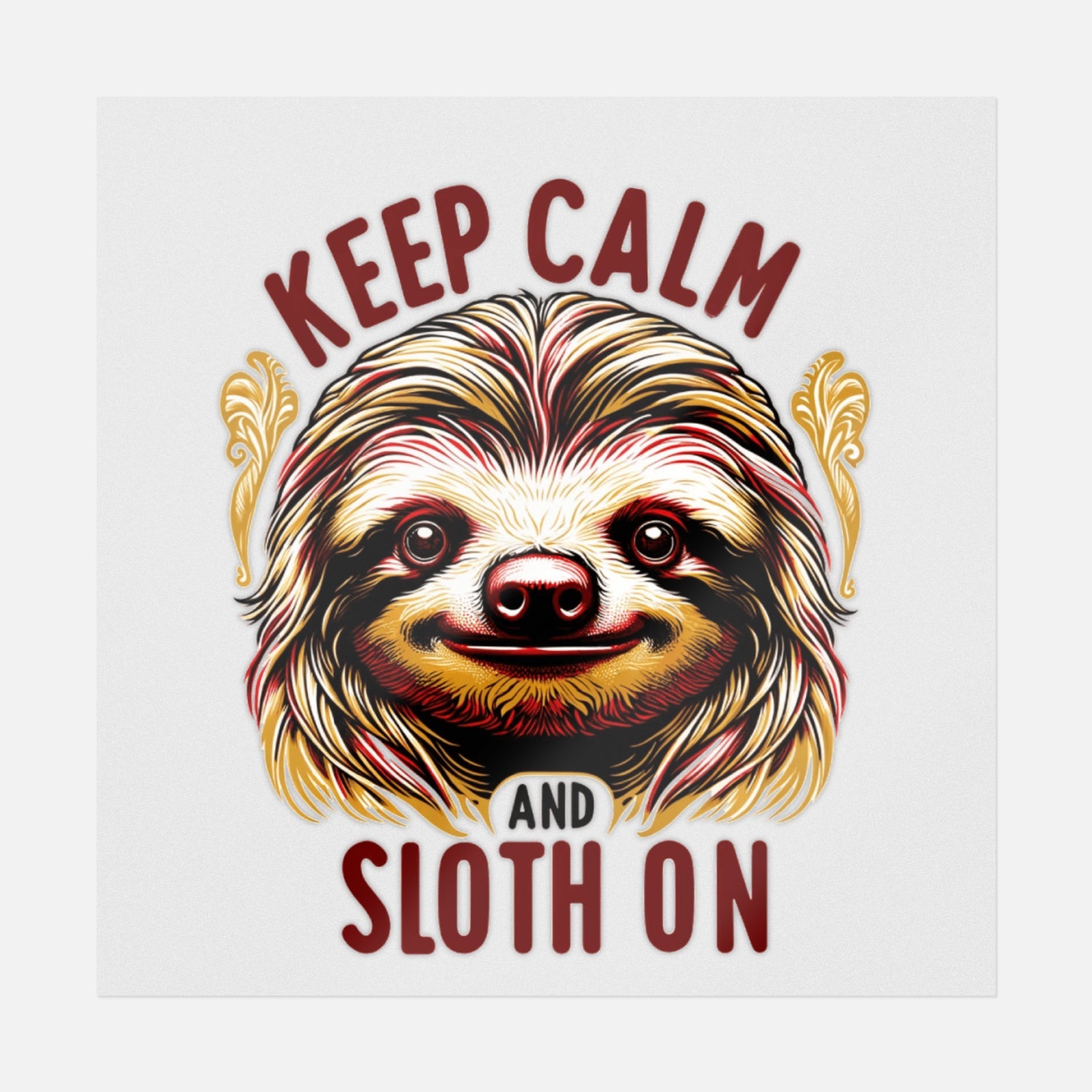 Keep Calm And Sloth On | Sloth Ready-to-Press DTF Transfers