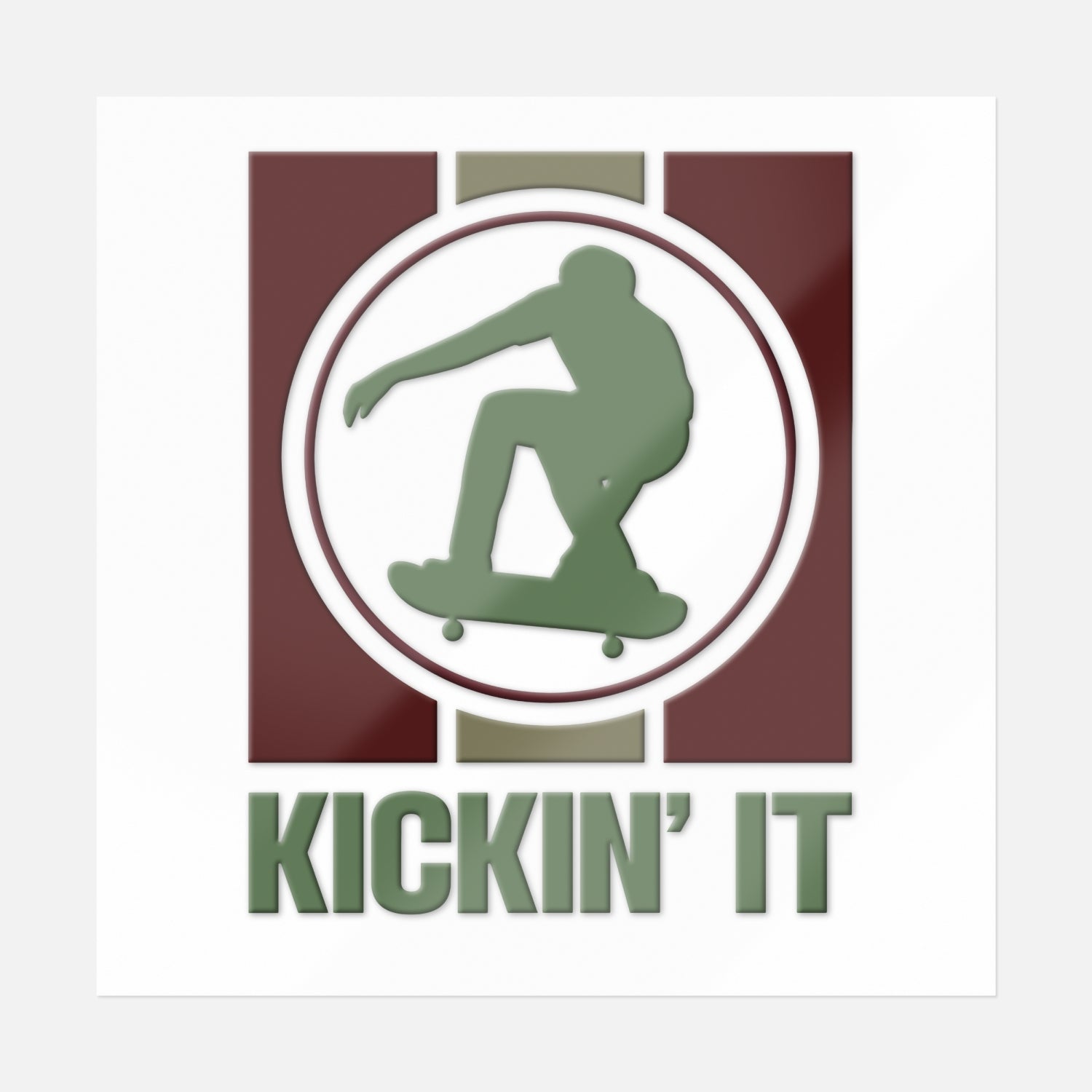 Kickin' It Retro Sticker | UV DTF Transfer Stickers