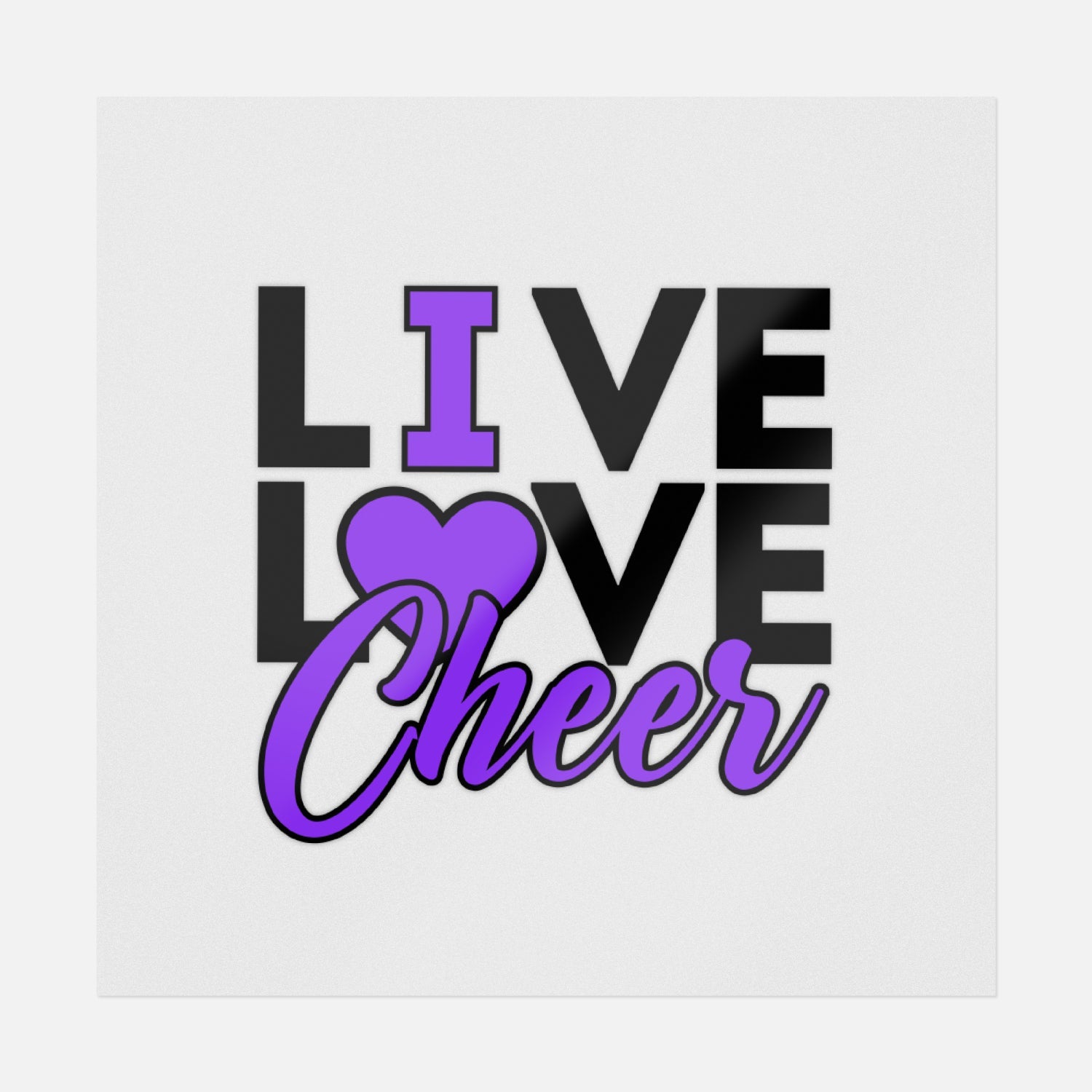 Live Love Cheer | Cheerleading Ready-to-Press DTF Transfers