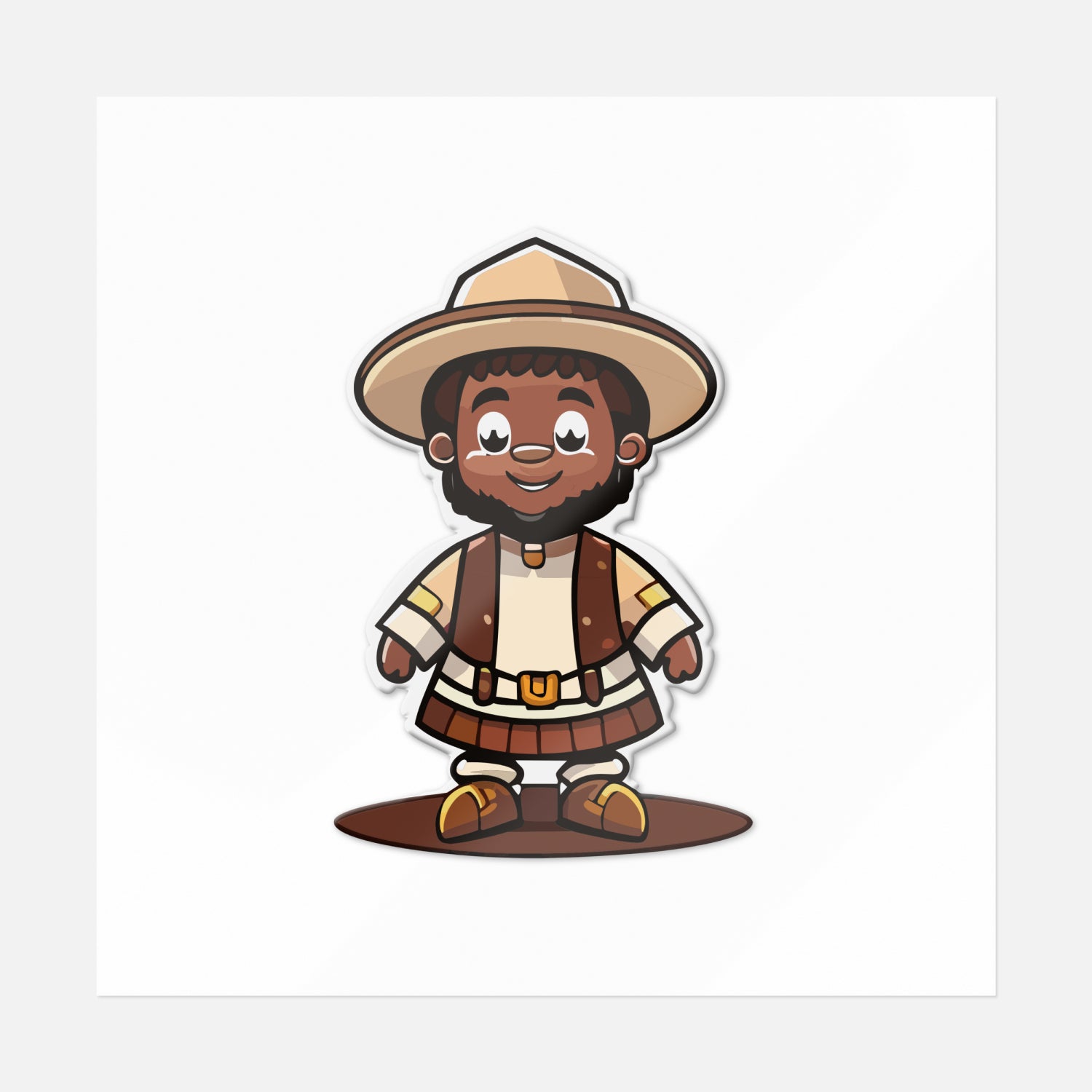 Pilgrim Pete Thanksgiving Sticker | UV DTF Transfer Stickers