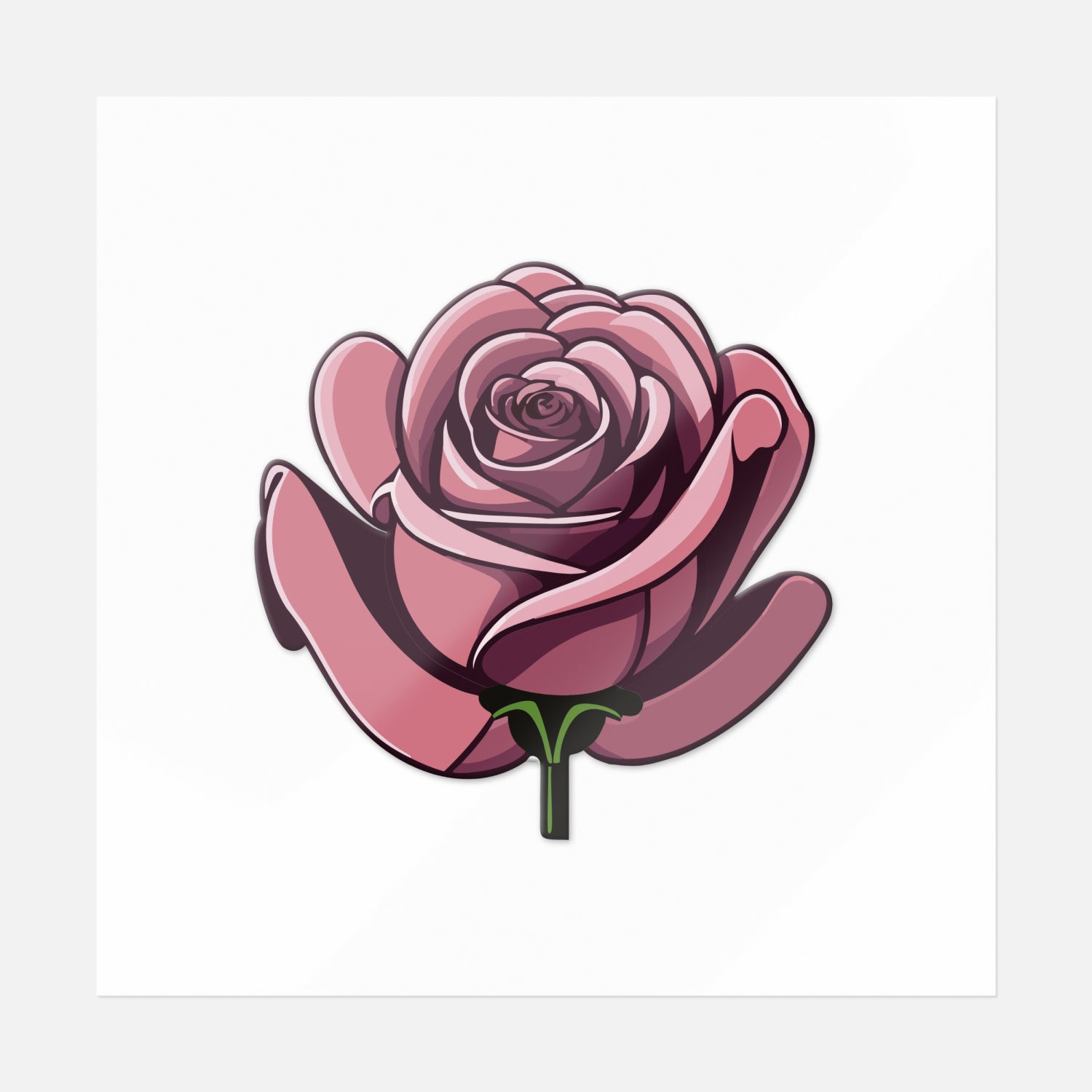 Rose Bliss Flower Sticker | UV DTF Transfer Stickers