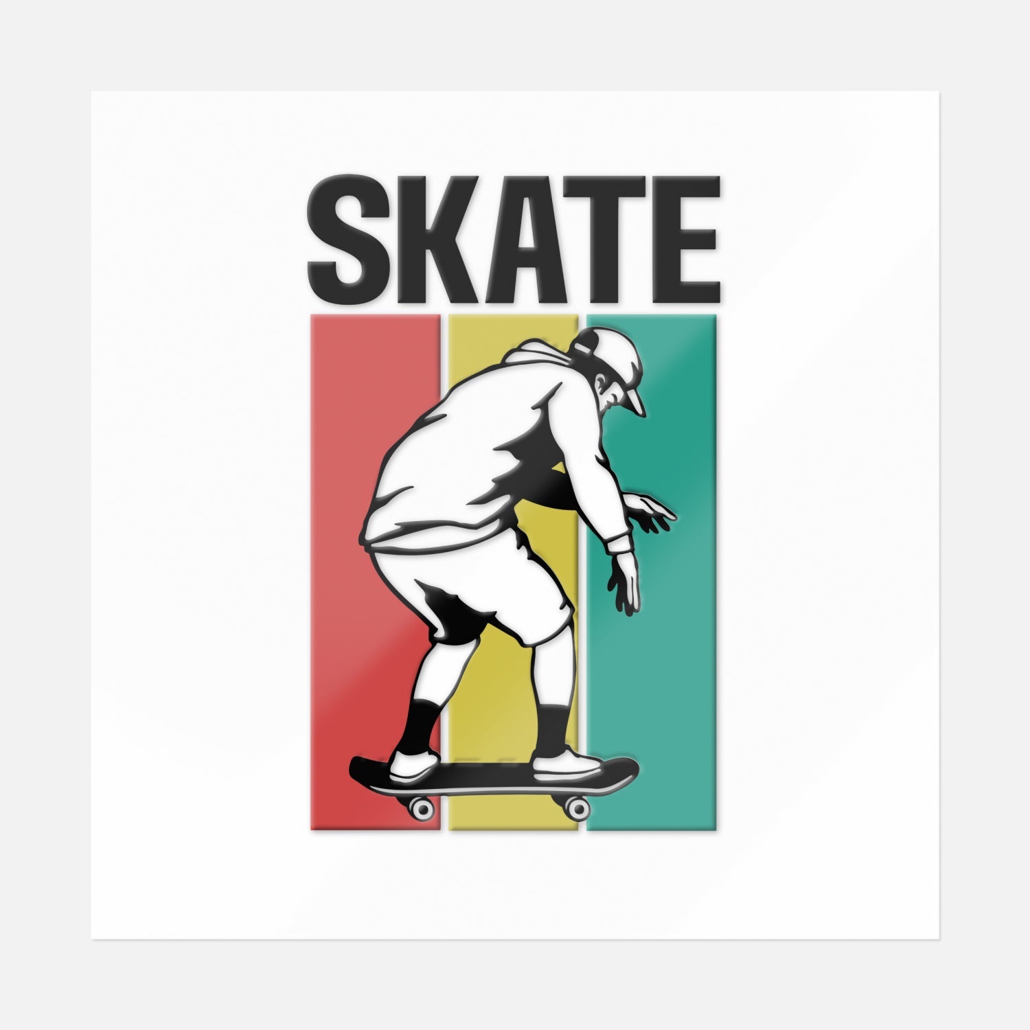 Skater Boy Sticker | UV DTF Transfer Stickers