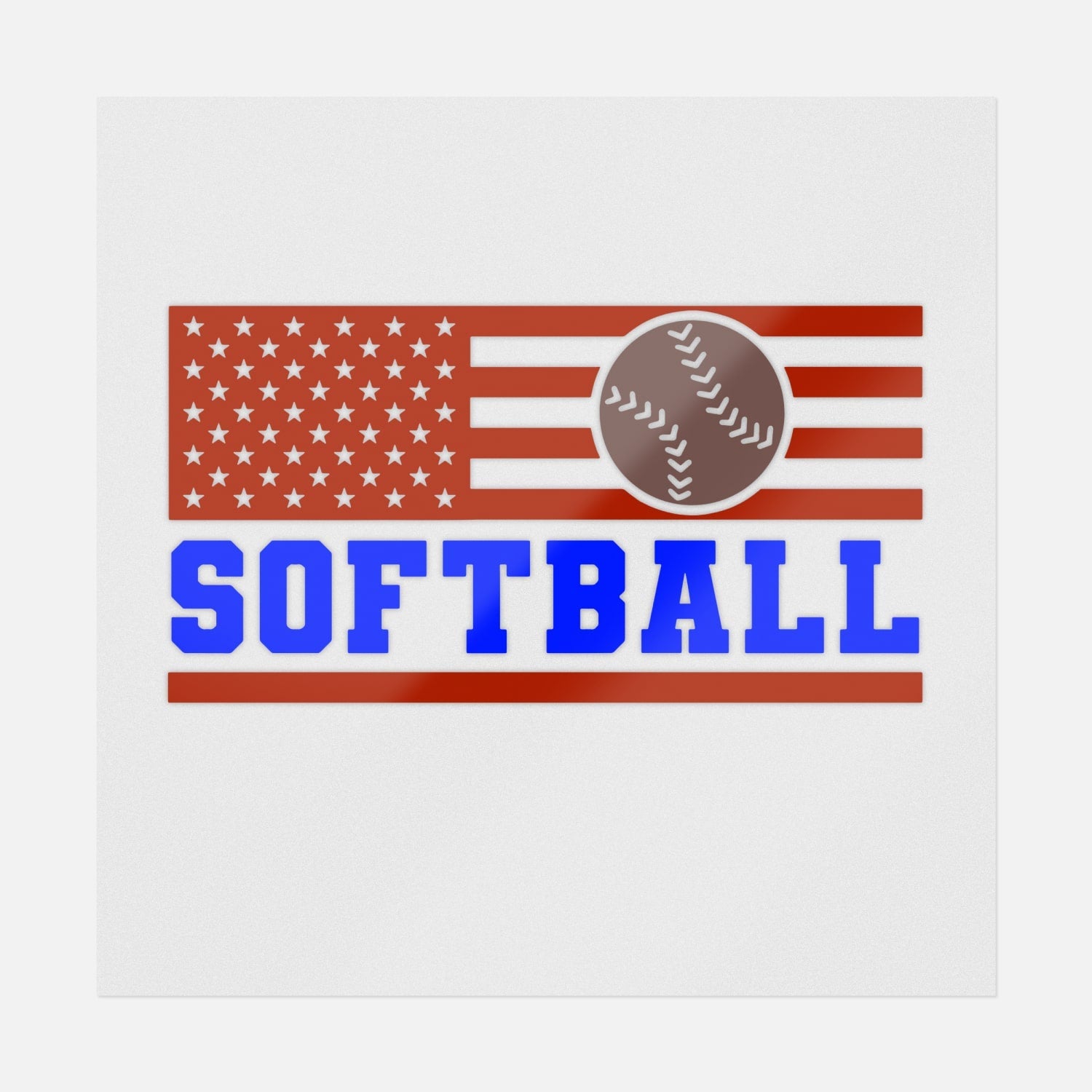 Softball Flag | Softball Ready-to-Press DTF Transfers