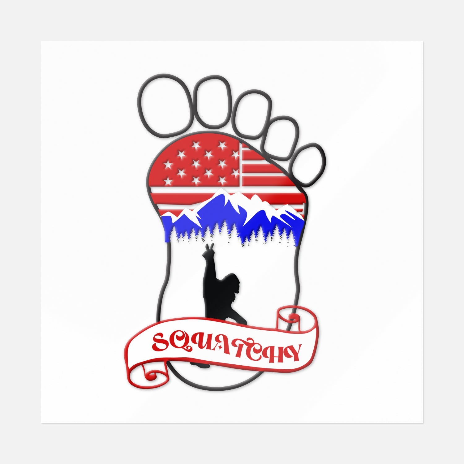 Squatchy Sticker | UV DTF Transfer Stickers