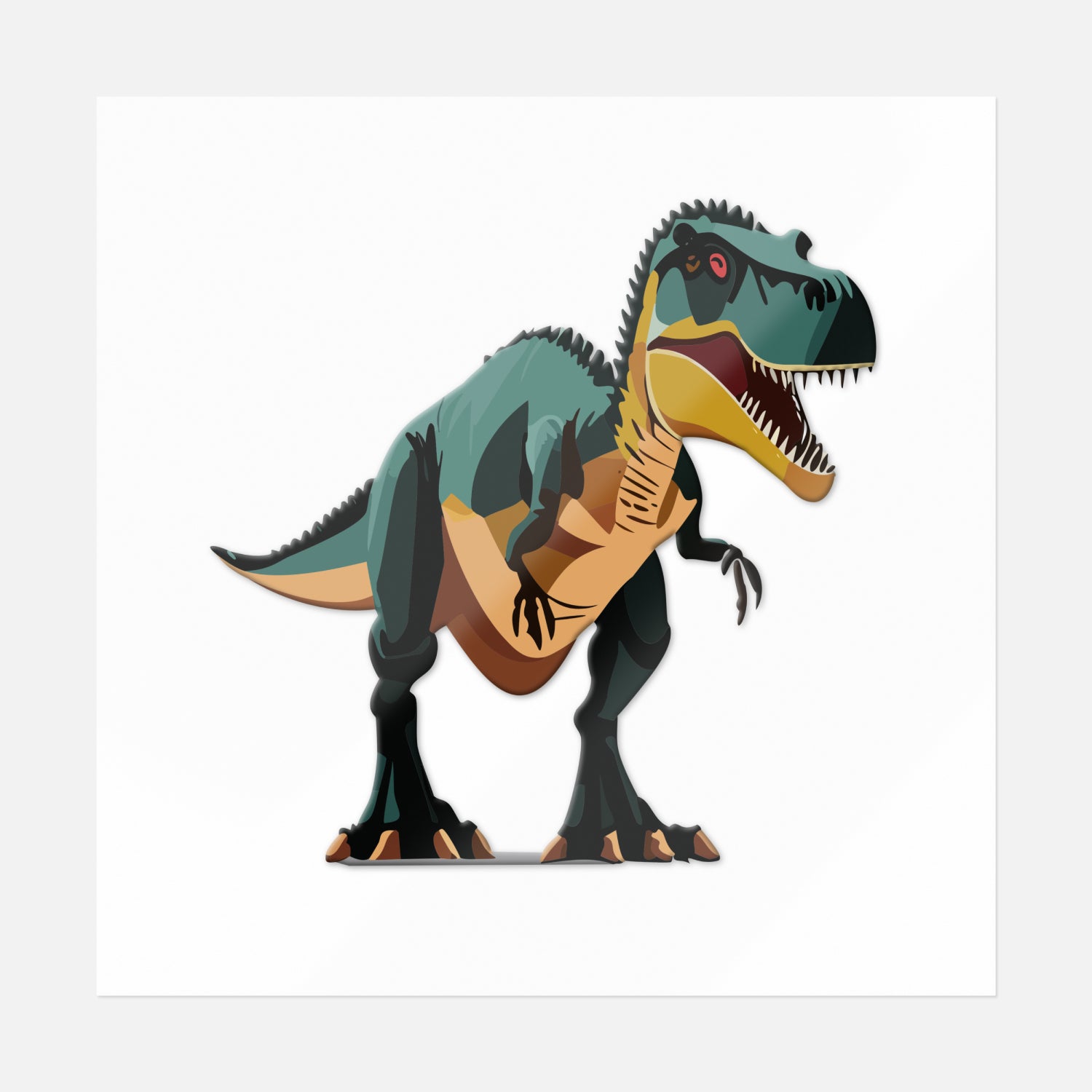 Strong Dino Sticker | UV DTF Transfer Stickers