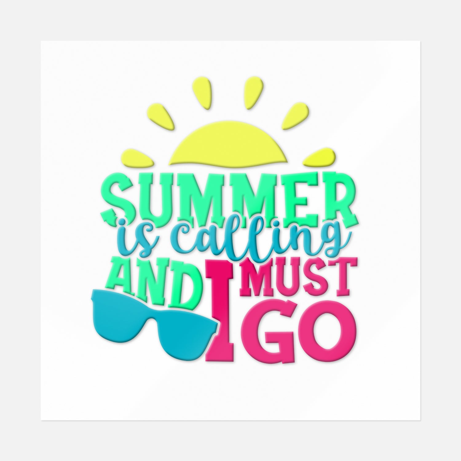 Summer Is Calling And I Must Go Sticker | UV DTF Transfer Stickers