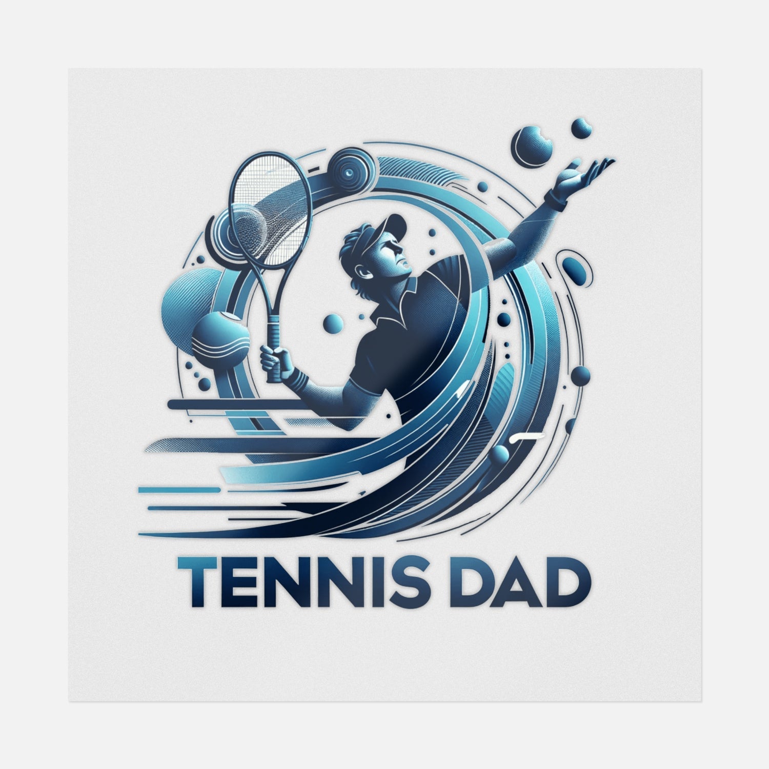 Tennis Dad Flat Design | Tennis Ready-to-Press DTF Transfers