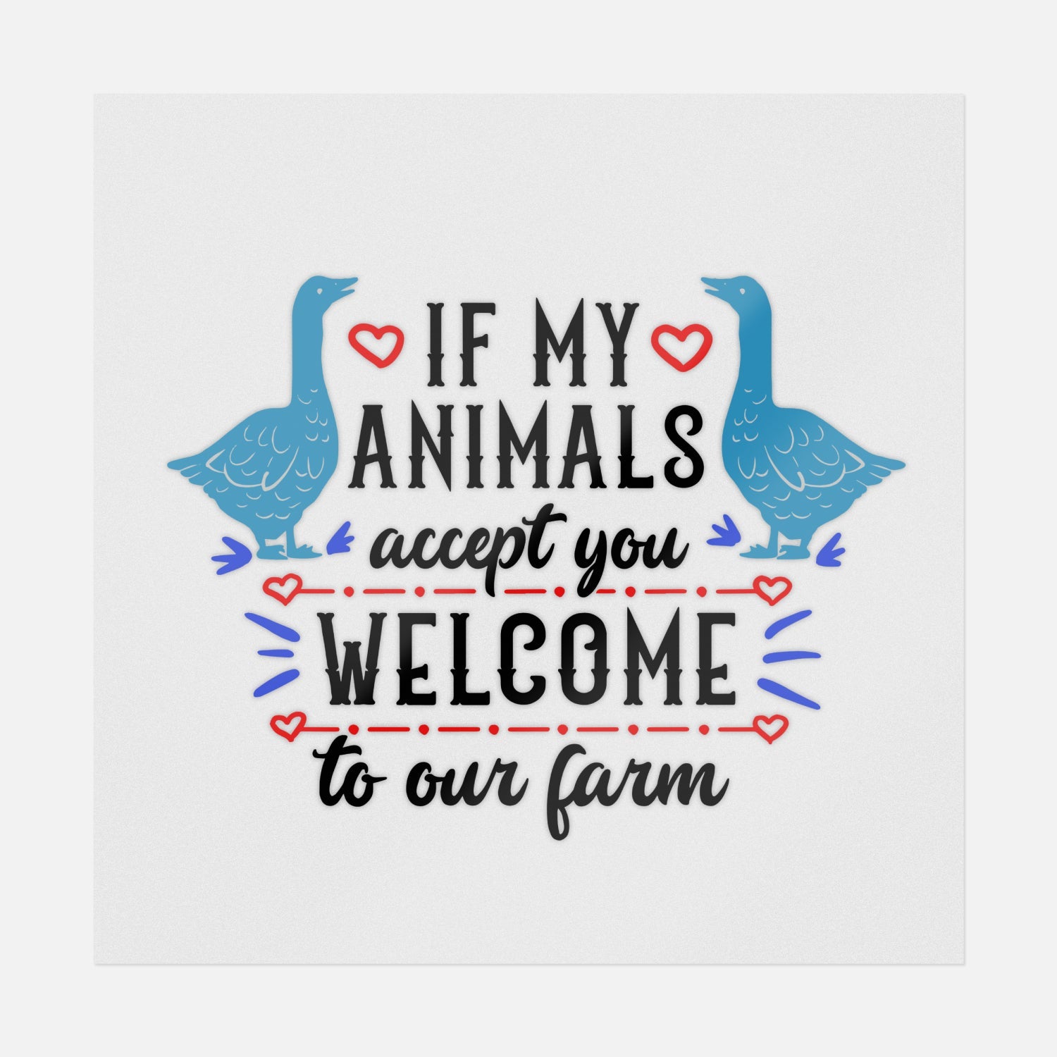 Welcome To Our Farm | Farm Animals Ready-to-Press DTF Transfers